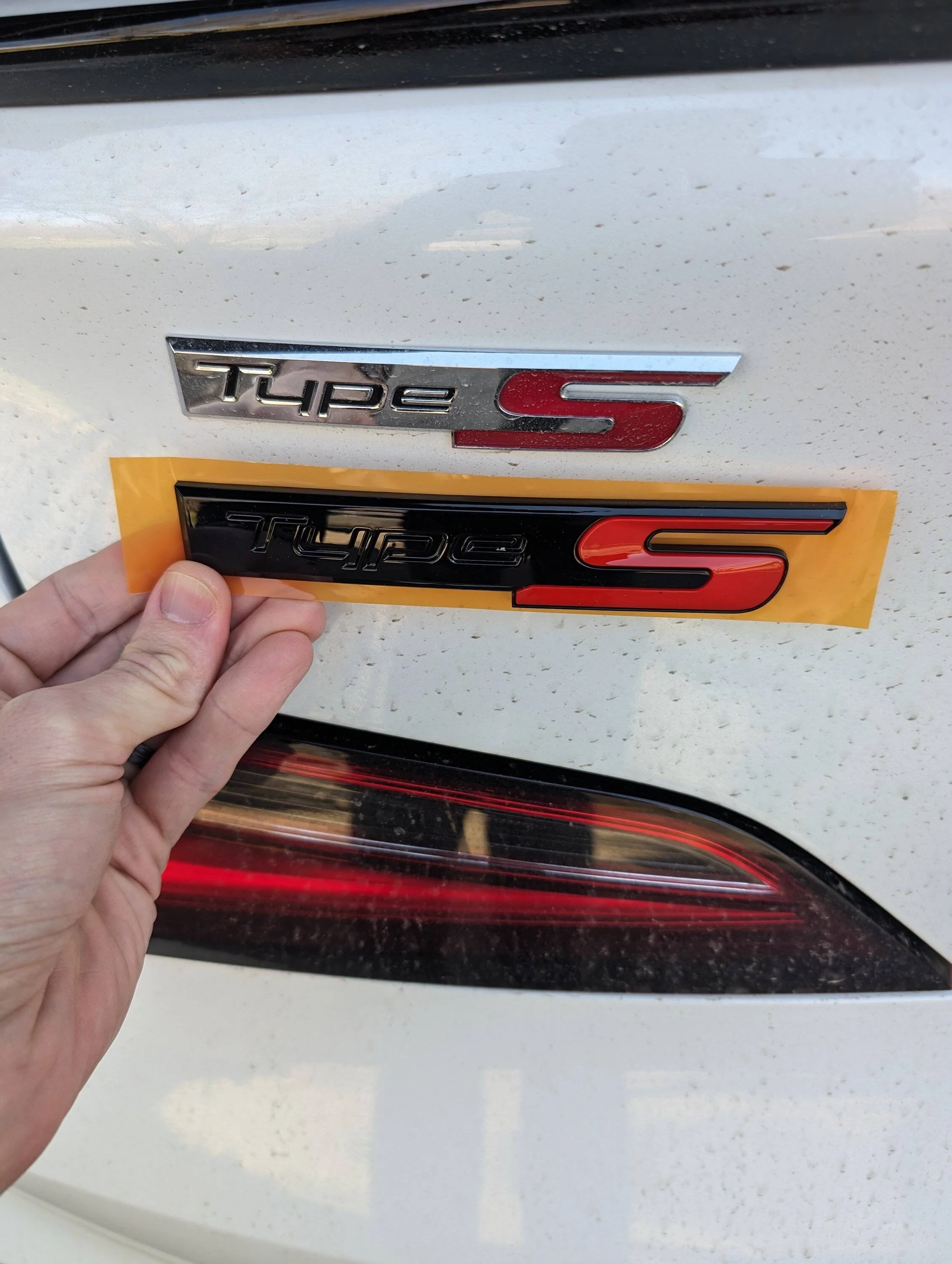 Black badges: gloss black vs black chrome Type S badges? | Page 2 ...