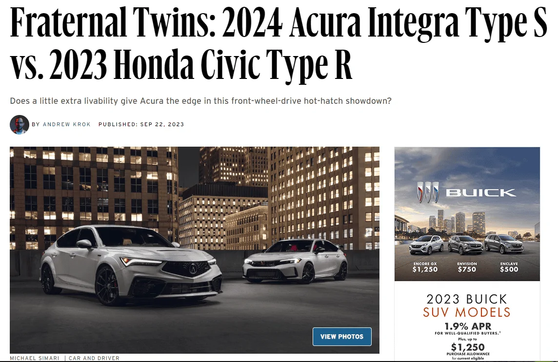 Type S vs Type R | IntegraForums - 2023+ Acura Integra & Type S Forums ...
