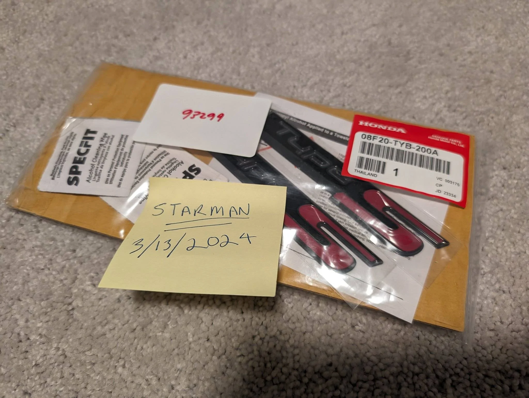 SOLD: OEM Black Type S Badge (New -- Pair only) | IntegraForums - 2023 ...