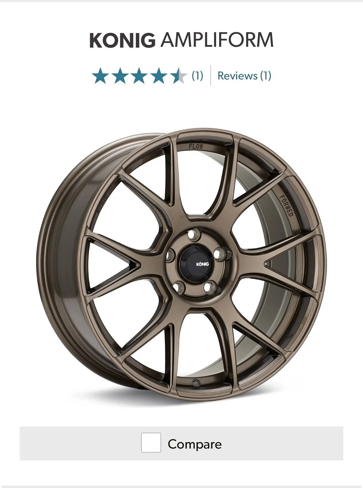 Konig Ampliform Bronze 18x18.5 & Continental VikingContact 7 245/40R18 ...