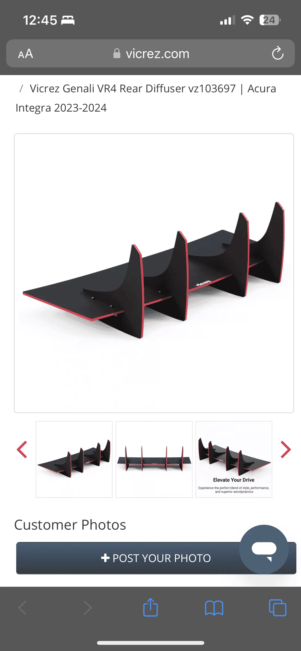 Vicrez rear diffuser is now available | IntegraForums - 2023+ Acura ...